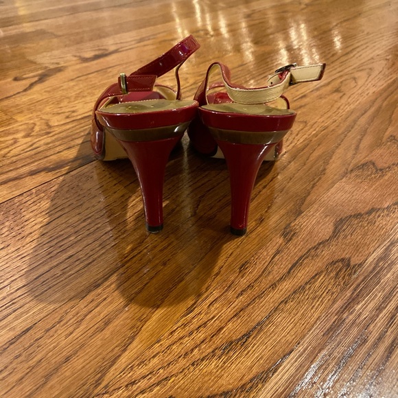 Cole Haan | Shoes | Cole Haan Heels Red Paten Leather Nikeair Addition ...